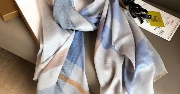 Replica Burberry classic horse embroidery check cashmere scarf 100 x ...